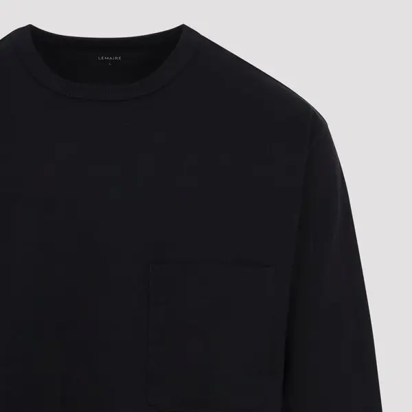 LEMAIRE Long Sleeve Boxy T-shirt - Black