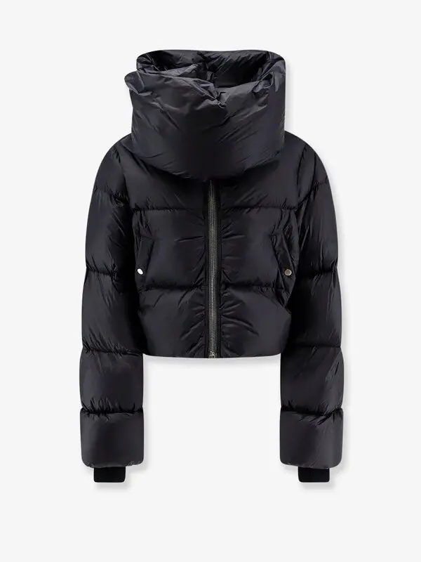 Rick Owens Crop-fit Nylon Down Jacket - Black