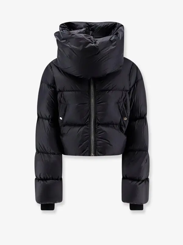 Rick Owens Crop-fit Nylon Down Jacket - Black