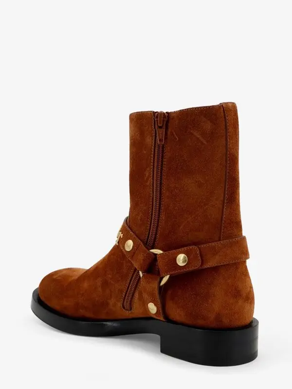 Dior Suede Boots With Metal Lettering Logo - Multicolor