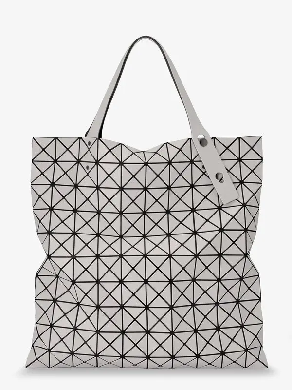 Issey Miyake Prism Matte Geometric Pattern Shoulder Bag - Gray