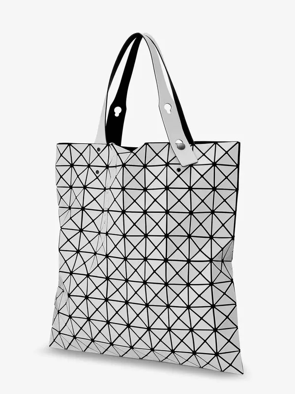Issey Miyake Prism Tote Pvc Shoulder Bag - Silver