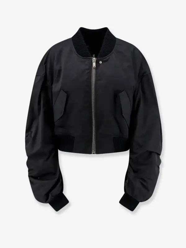 Rick Owens Secchia Nylon And Cotton Blend Crop Jacket - Black