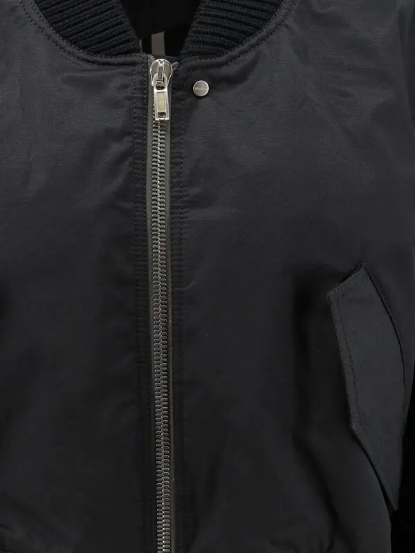 Rick Owens Secchia Nylon And Cotton Blend Crop Jacket - Black