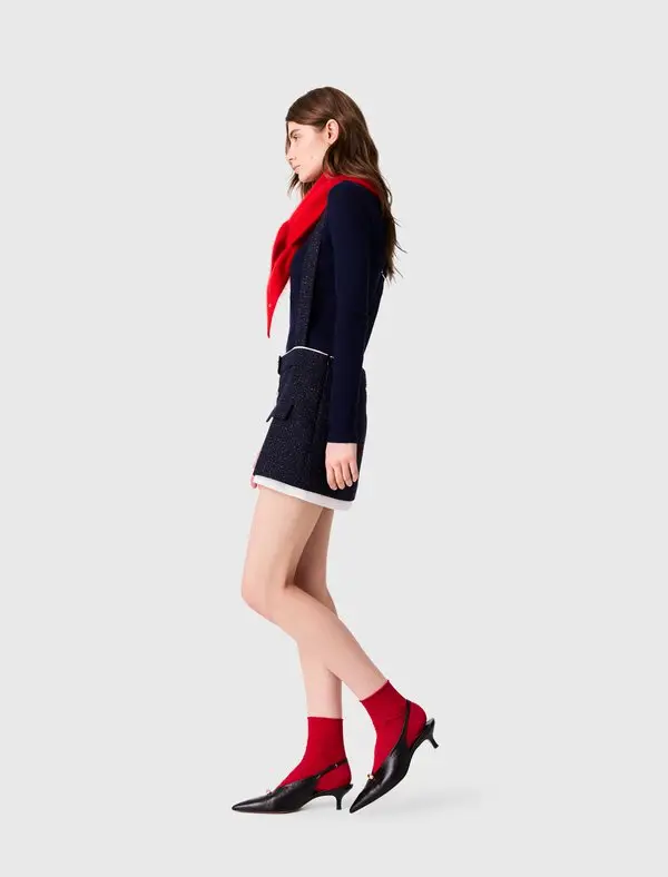 Maje Contrast Tweed Shorts