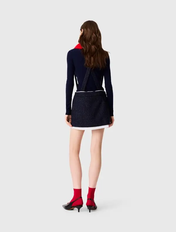 Maje Contrast Tweed Shorts