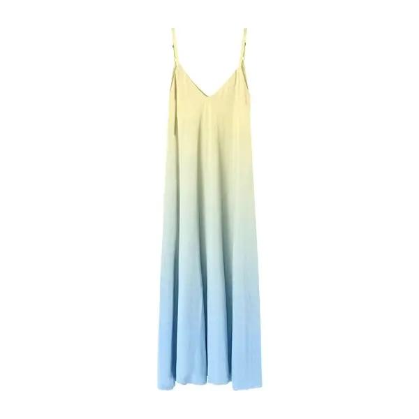 ALOHA FROM DEER Yellow / Blue Butter Blue Maxi Dress - Yellow/blue