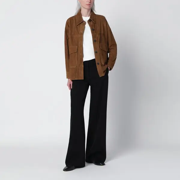 ARMA Kaylee Olive Suede Shirt Jacket