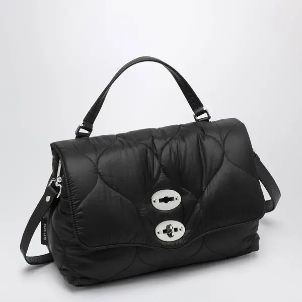 ZANELLATO Small Padded Fabric Postina Bag - Black