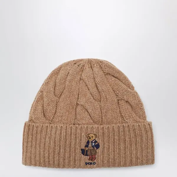 Polo Ralph Lauren Polo Bear Classic Camel Wool Beanie