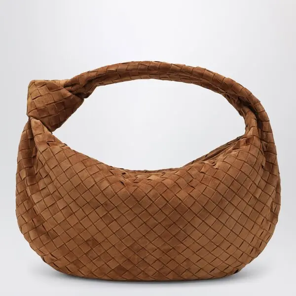 Bottega Veneta Amber Intrecciato Suede Jodie Bag - Brown