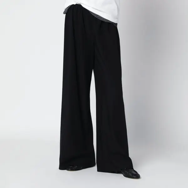 THE ROW Gala Wool Twill Trousers - Black