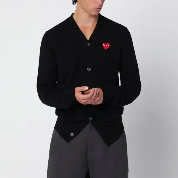 Play Comme Des Garcon Wool Cardigan