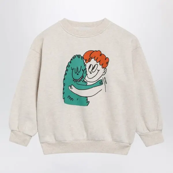 BOBO CHOSES Hug Hairy Monster Sweatshirt In Cotton