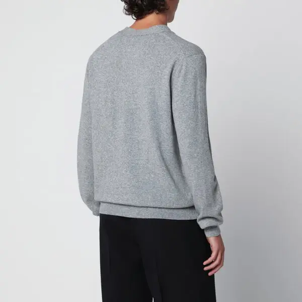Play Comme Des Garcon Light Wool Cardigan With Heart Patch