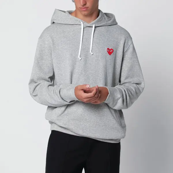 Play Comme Des Garcon Cotton Hoodie - Grey