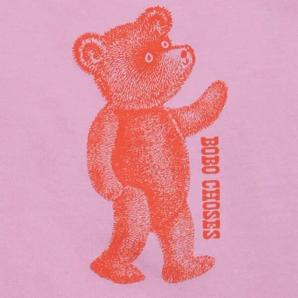 BOBO CHOSES Softpaw Monster Long-sleeved T-shirt In Cotton - Pink