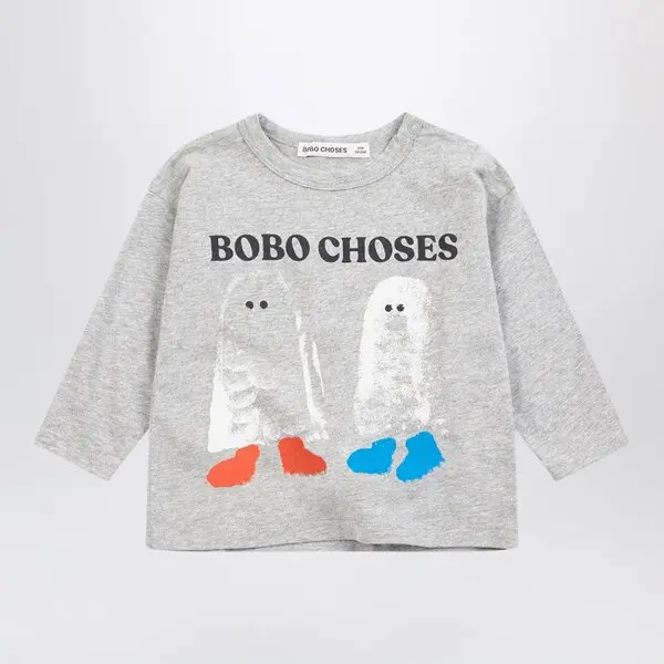 BOBO CHOSES Booty Ghosts T-shirt In Light Cotton