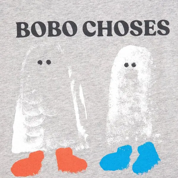 BOBO CHOSES Booty Ghosts T-shirt In Light Cotton