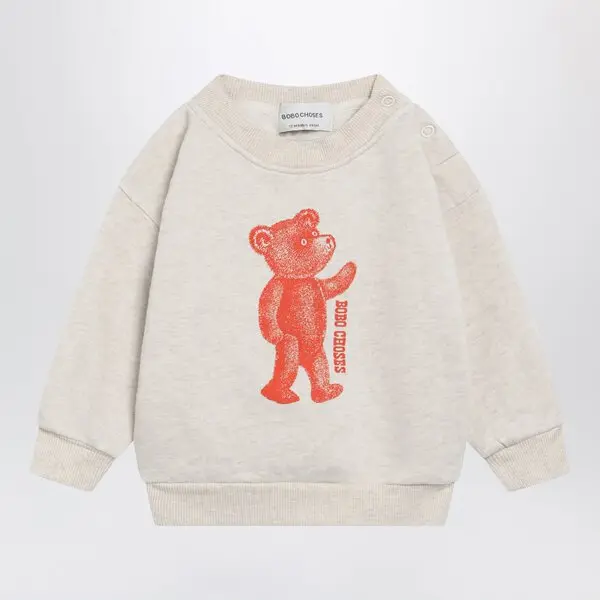 BOBO CHOSES Softpaw Monster Off- Cotton Sweatshirt