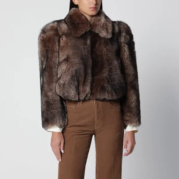 Chloé Short Shearling Jacket - Brown