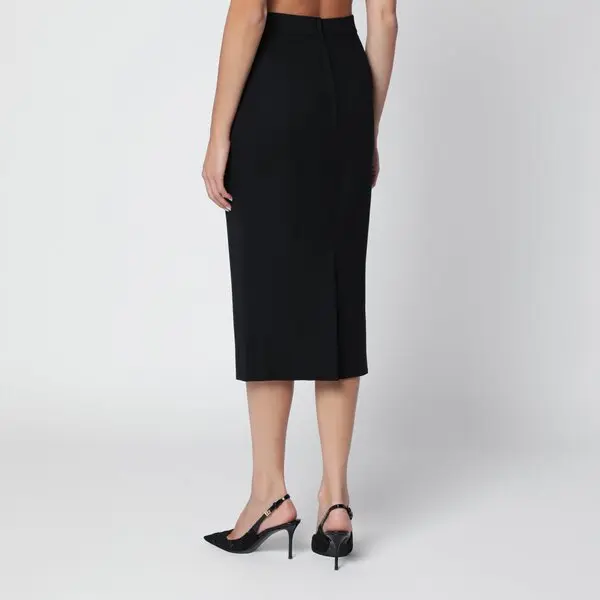 Dolce & Gabbana Midi Skirt In Virgin Wool