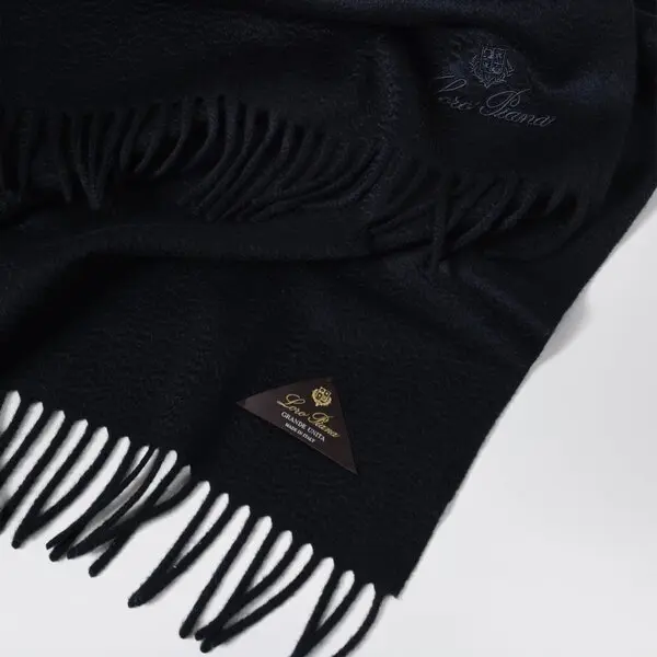 Loro Piana Grande Unita Scarf In Navy