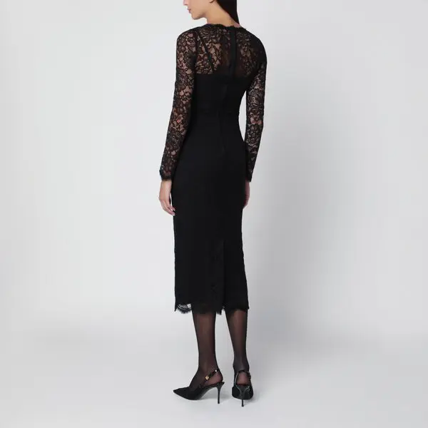 Dolce & Gabbana Floral Lace Midi Dress