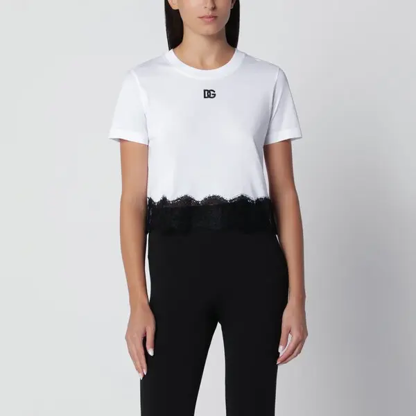 Dolce & Gabbana Jersey T-shirt With Lace