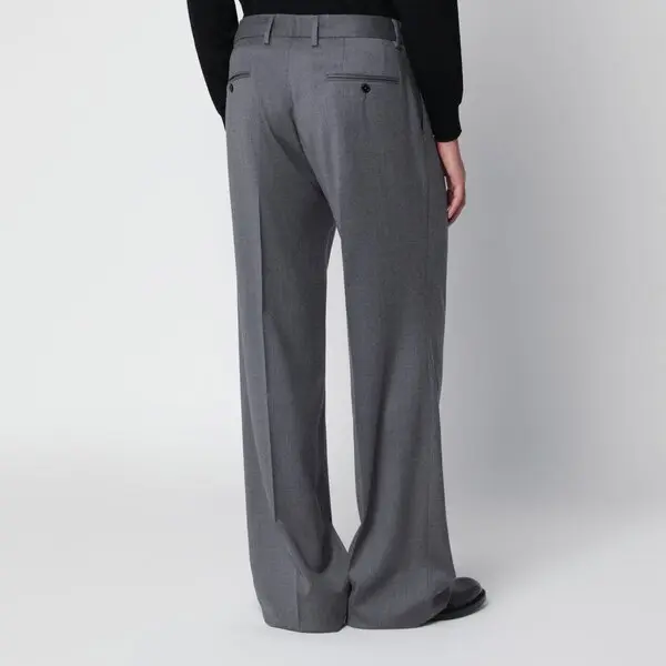 Dolce & Gabbana Mélange Flannel Pleated Trousers