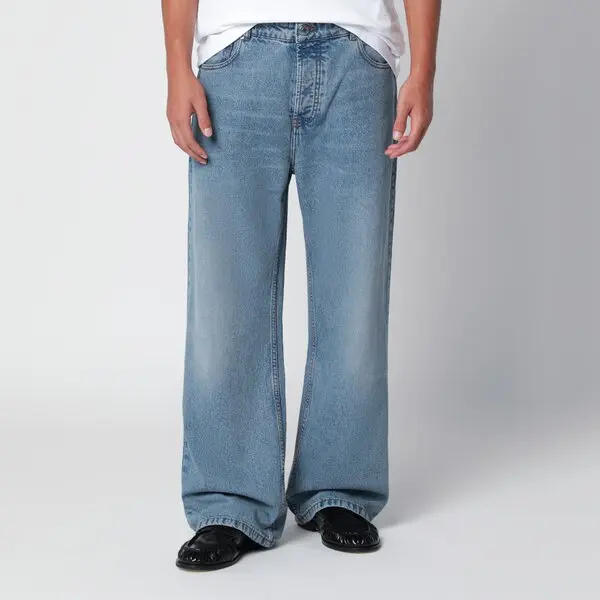 AMI Paris Wide-leg Denim Jeans - Blue