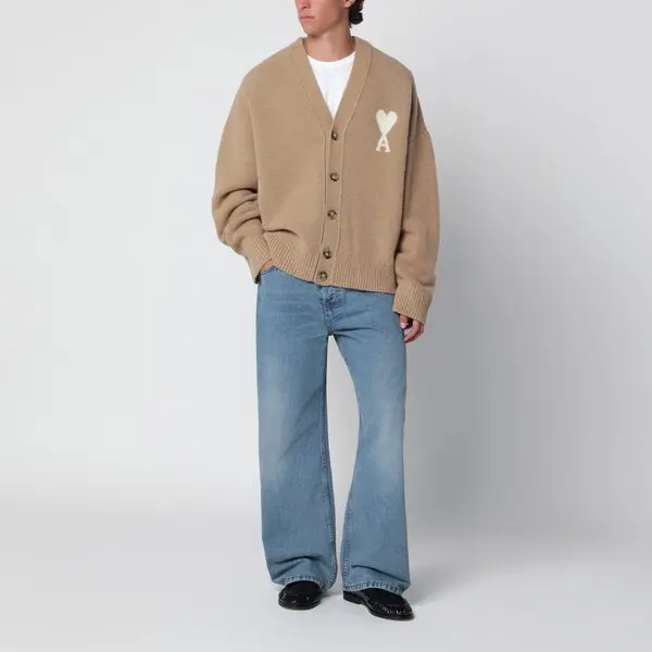 AMI Paris Wide-leg Denim Jeans