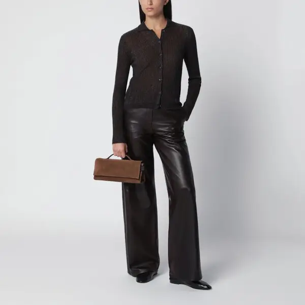 Brunello Cucinelli Essence Caramel Suede Clutch Bag