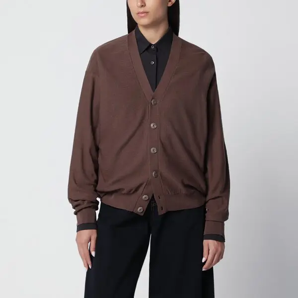 LEMAIRE Twisted Shitake Merino Wool Cardigan