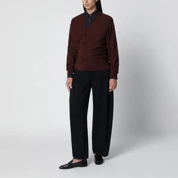 LEMAIRE Twisted Mahogany Merino Wool Cardigan