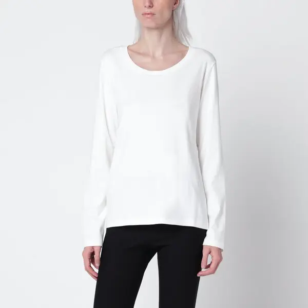THE ROW Kalto Off Cotton Jersey Long-sleeved T-shirt - White