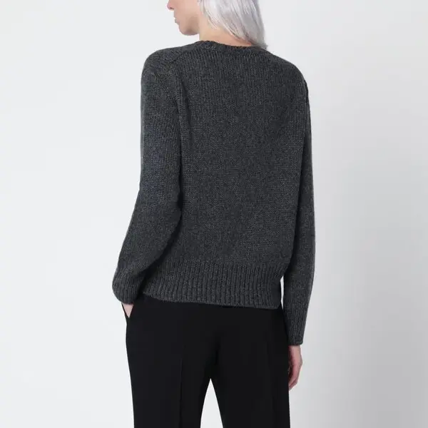 THE ROW Pato Charcoal Melange Cashmere Sweater