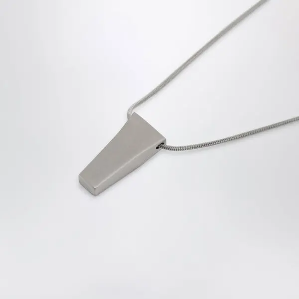Rick Owens Palladium Brass Trunk Pendant Necklace