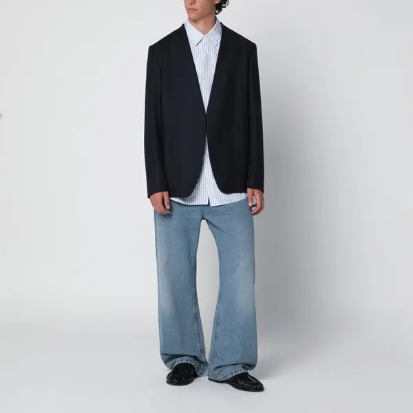 MAISON MARGIELA Minimal Navy Virgin Wool Jacket