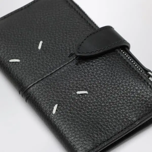 MAISON MARGIELA Leather Zip Card Holder With Coin Purse