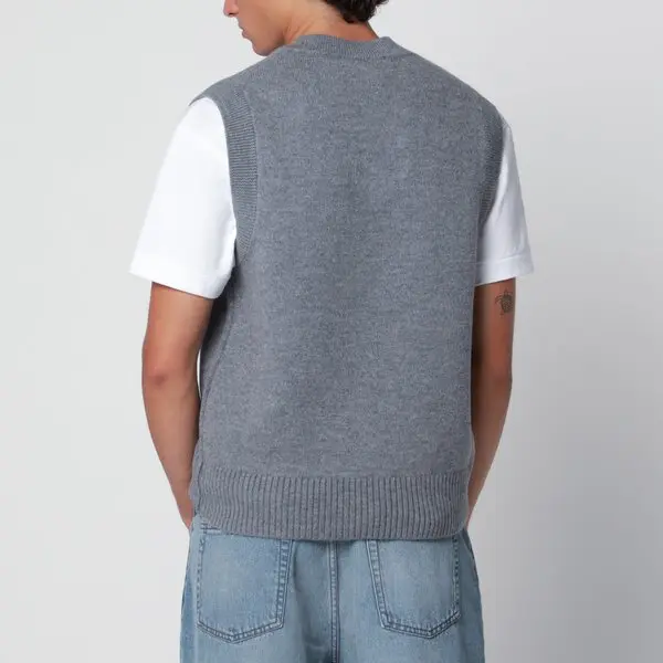 AMI Paris De Coeur Vest In Wool