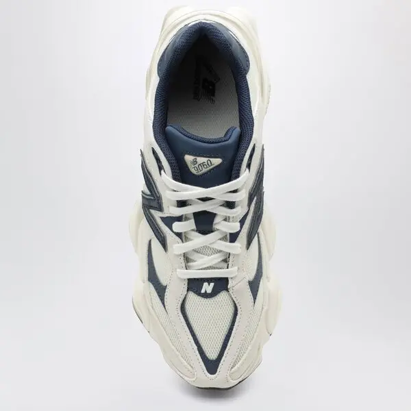 NEW BALANCE 9060 Navy And Linen Mesh And Suede Sneakers - Beige
