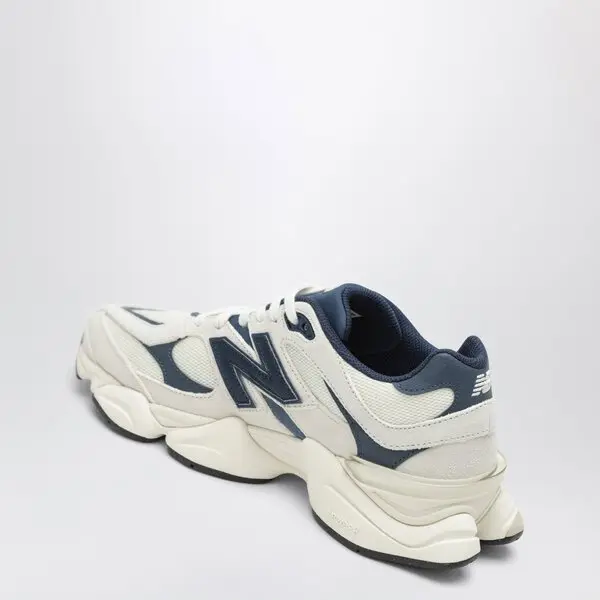 NEW BALANCE 9060 Navy And Linen Mesh And Suede Sneakers - Beige