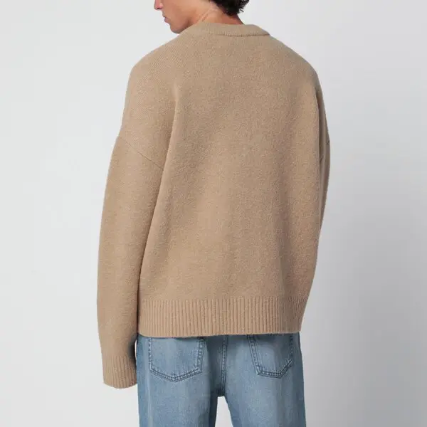 AMI Paris De Coeur Cardigan In Alpaca Blend