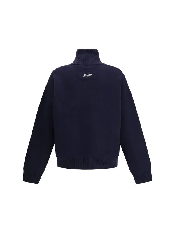 Axel Arigato Zip-up High Neck Sweater - Blue