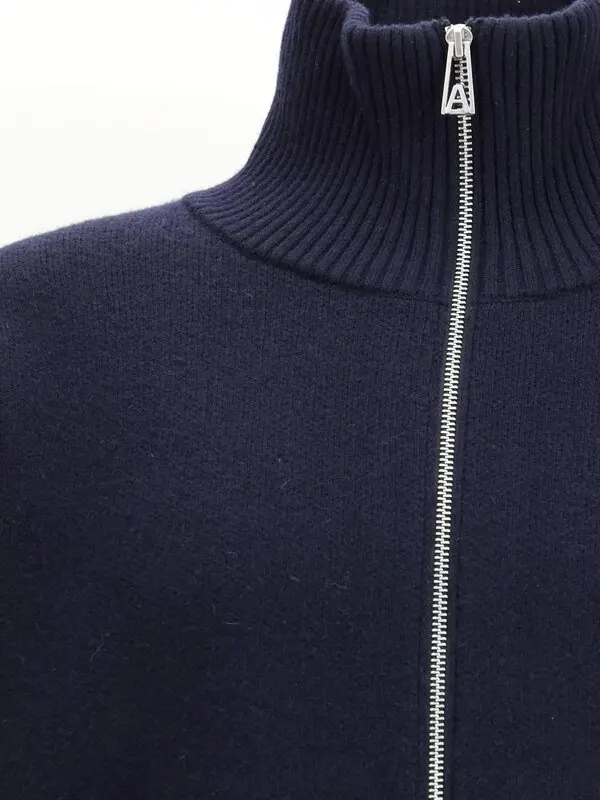Axel Arigato Zip-up High Neck Sweater - Blue