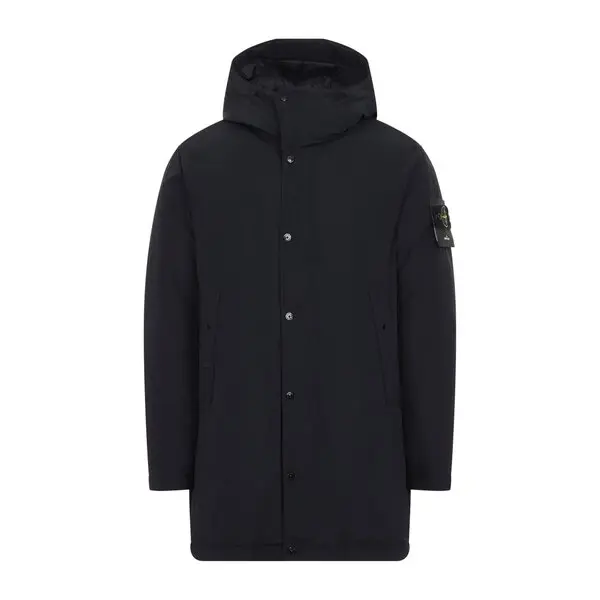 Stone Island Padded Long Parka - Black