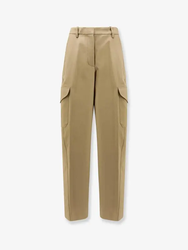 Givenchy Cotton And Wool Cargo Trousers - Cream