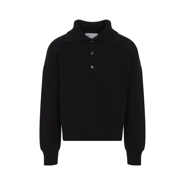 AMI Paris High Collar Sweater - Black