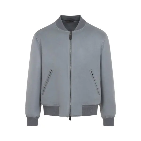 Brioni Knit Bomber - Silver